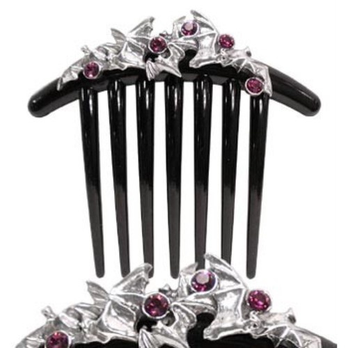 Alchemy Gothic Bats Hair Comb Slide Lolita Rockabilly Witchy Punk Rare ...