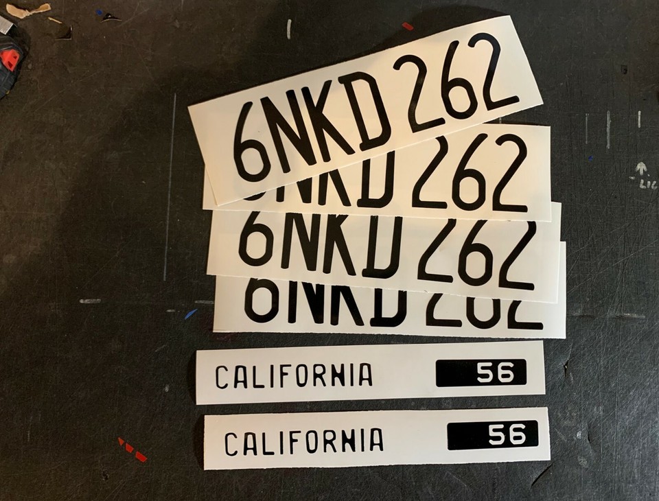 1956-1962 DIY CALIFORNIA License Plates transformation kit | eBay