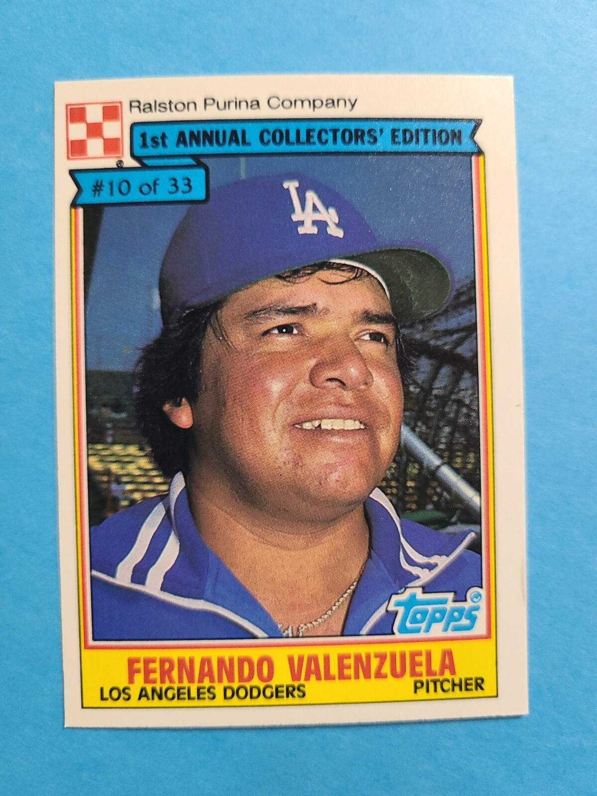 FERNANDO VALENZUELA 1984 TOPPS RALSTON PURINA COMPANY BASEBALL CARD ...