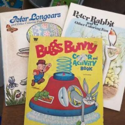 Vintage Coloring/Activity Books 3 total | eBay