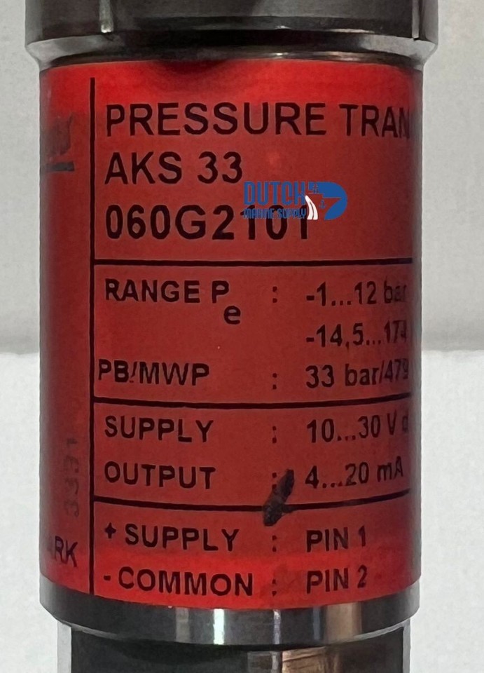 Danfoss AKS 33 060G2101 Pressure Transmitter 30VDC | eBay