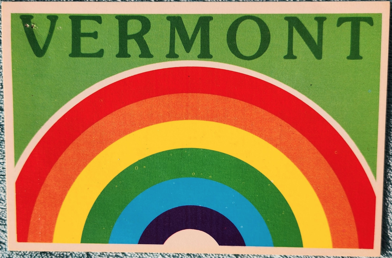 Rainbow The Universal Symbol Of Peace Vermont 1980's Unused Vintage ...