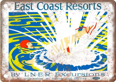 Metal Sign - Vintage East Coast Resorts Travel Poster - Retro ...