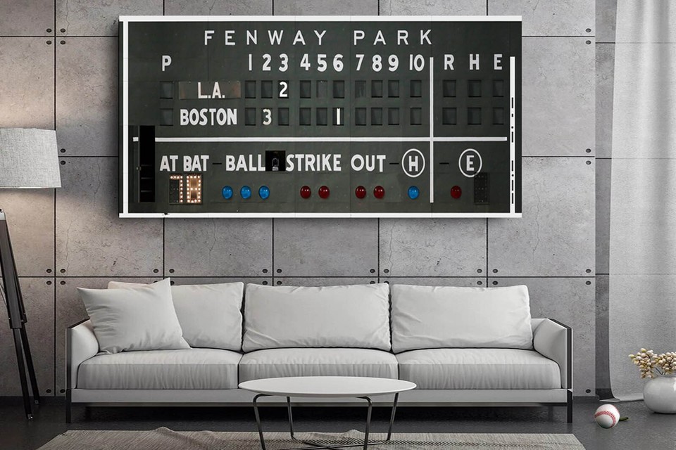 Fenway Park Scoreboard 30" x 67" Removable World Series Customized ...