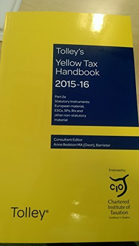 Tolley's Yellow Tax Handbook 2015-16 Paperback (Part 2a)-Anne Redston ...