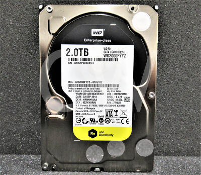 WD2000FYYZ Western Digital 2TB 7200RPM 6Gbps 3.5" SATA Hard Drive ...
