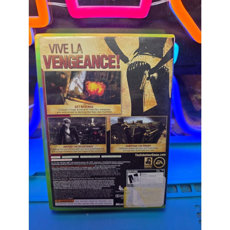 The Saboteur for Microsoft Xbox 360 | eBay