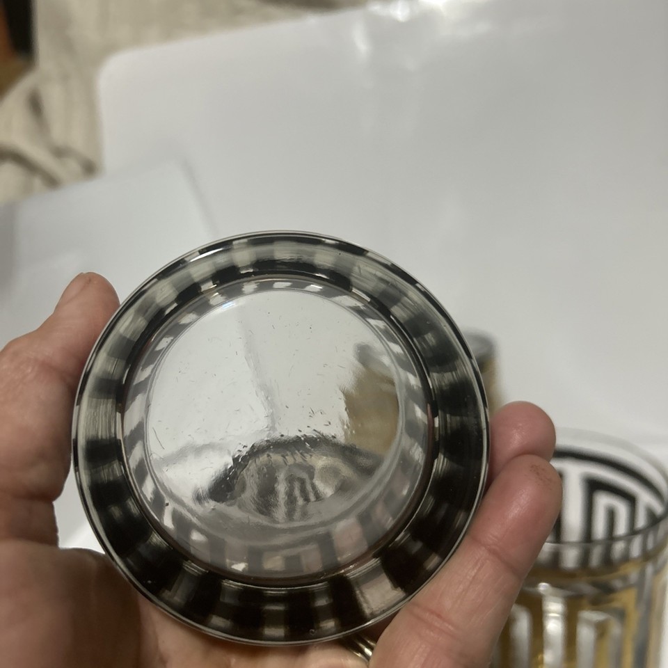 Culver Greek Key Whiskey Glasses, Set of 4, Vtg Cocktail Glasses, Home ...