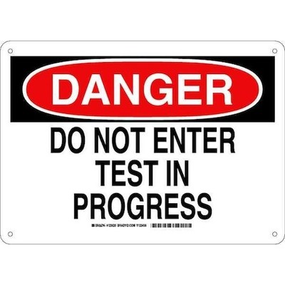BRADY 123620 Danger Sign, 10 in Height, 14 in Width, Aluminum ...