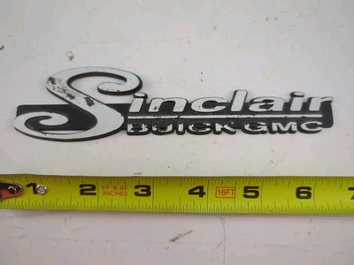 VINTAGE SINCLAIR BUICK GMC CAR DEALER PLASTIC TRUNK EMBLEM LOGO | eBay