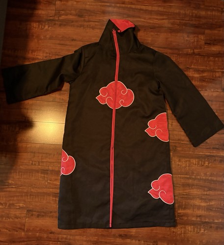 Naruto Shippuden Akatsuki Robe Cloak Coat Anime Costume Halloween SIZE ...