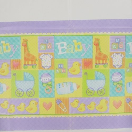 baby shower party table cover duck giraffe baby stroller design | eBay