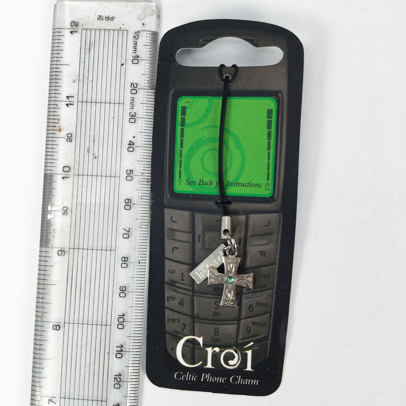 Vintage Dumb Flip Phone Charm Croi Heart Irish Cross 1990s Y2K Retro ...