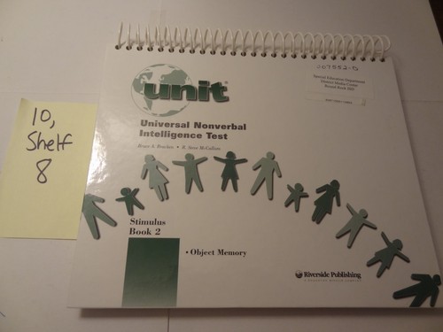 UNIT Universal Nonverbal Intelligence Test Stimulus Book 2 | eBay