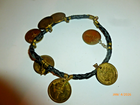 Vintage Handmade Coin Leather Bracelet Peru 1/2 Sol De Oro 8" | eBay