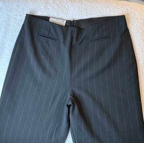 Women's Black Gray Back Zip Closure Pants - Waist- 29" Super Flattering ...