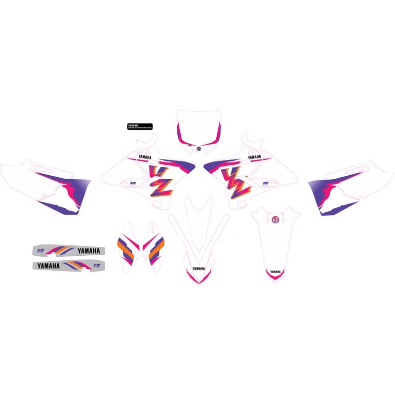 DCOR - 20-50-332 - YZ Retro Monster Energy Complete Graphics Kit, White ...