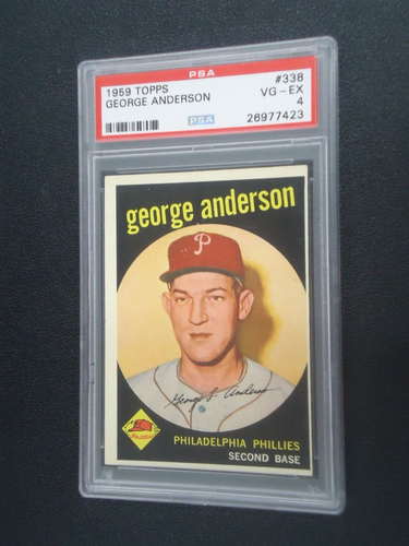 George Anderson 1959 TOPPS CARD #338 - PSA 4 | eBay