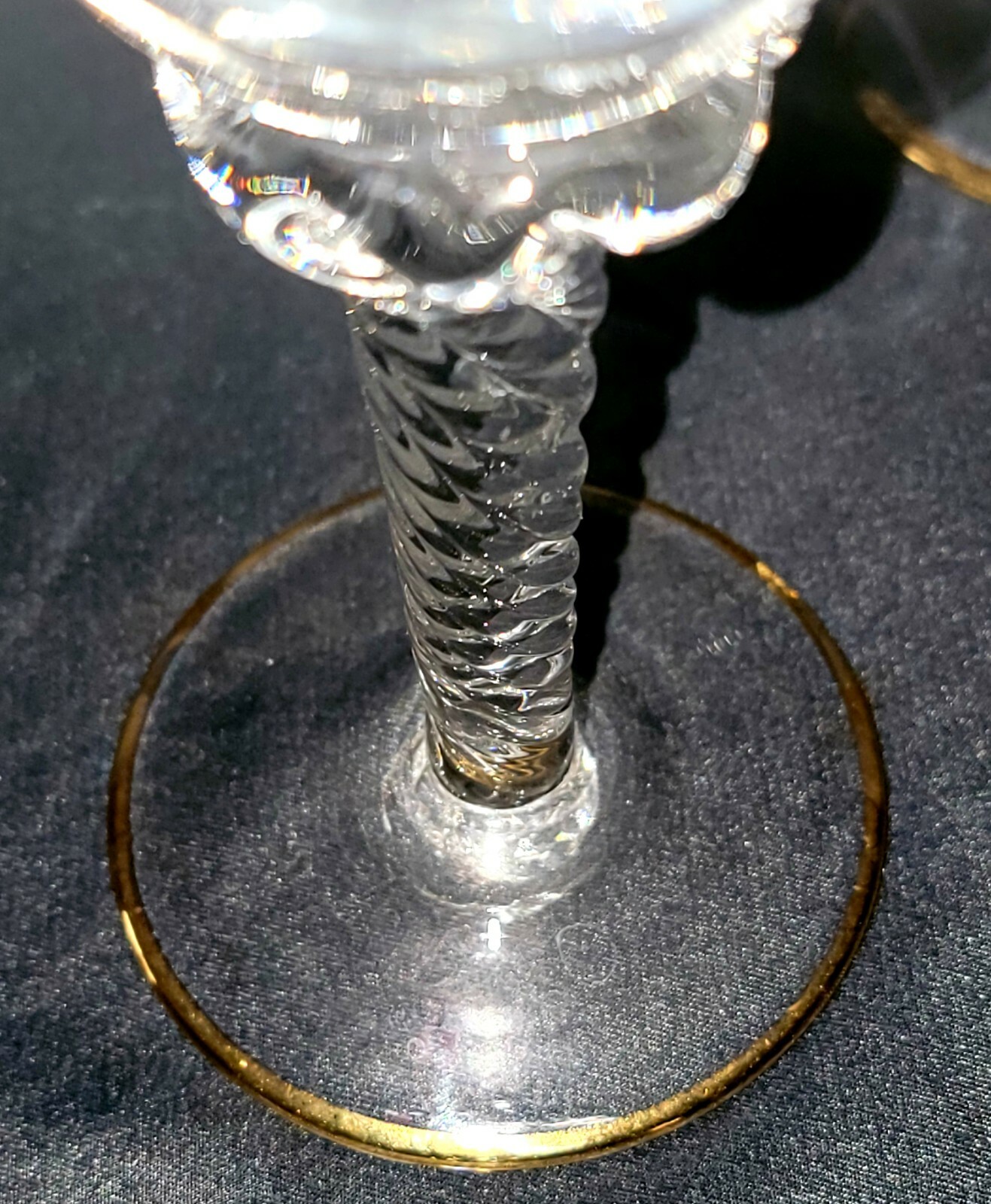 INTERGLASS ITALY CRYSTAL 24K GOLD ITALIAN LUXURY CHAMPAGNE FLUTES SET ...