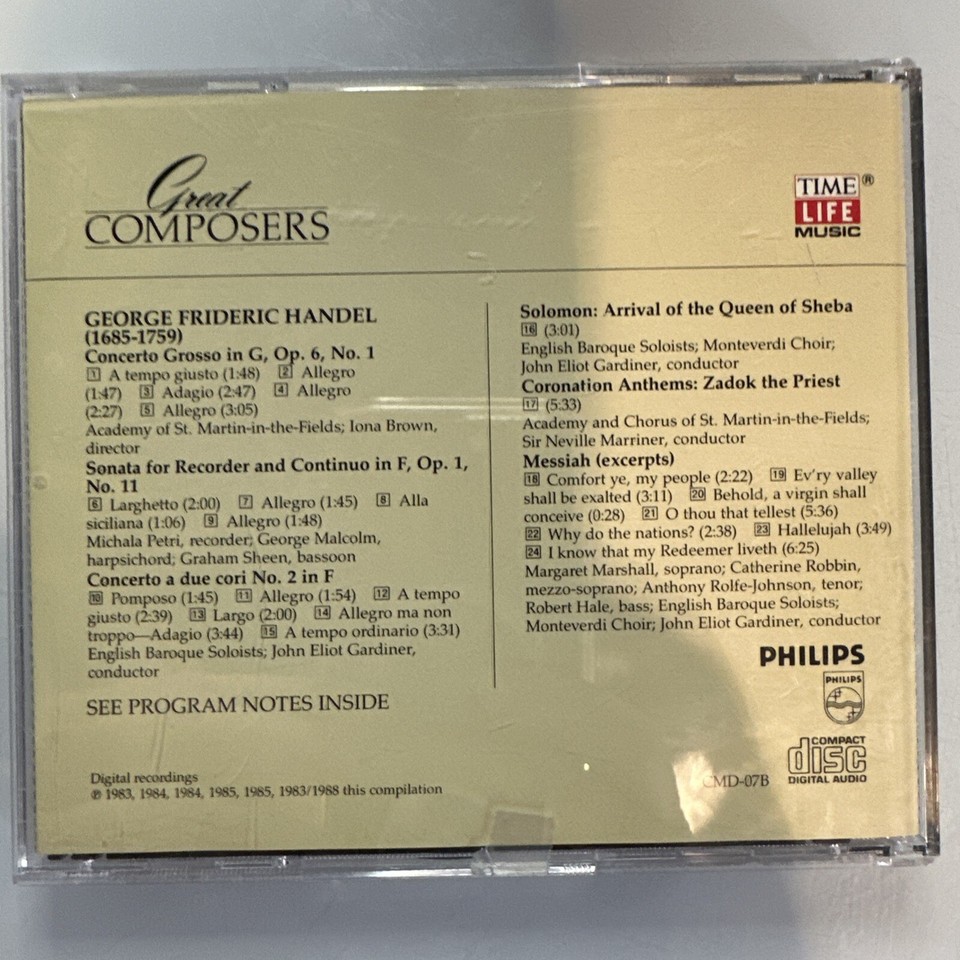 Handel Great Composers CD Time Life | eBay