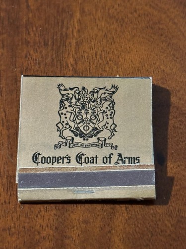 Vintage Matchbook Coopers Coat of Arms Rochester Michigan Roger Knapp ...