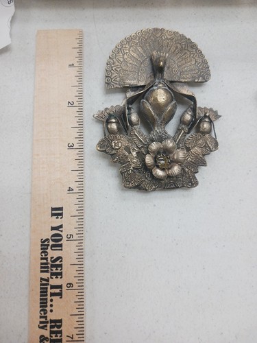 Massive Vintage Peruvian Peacock Topu Shawl Pin | eBay