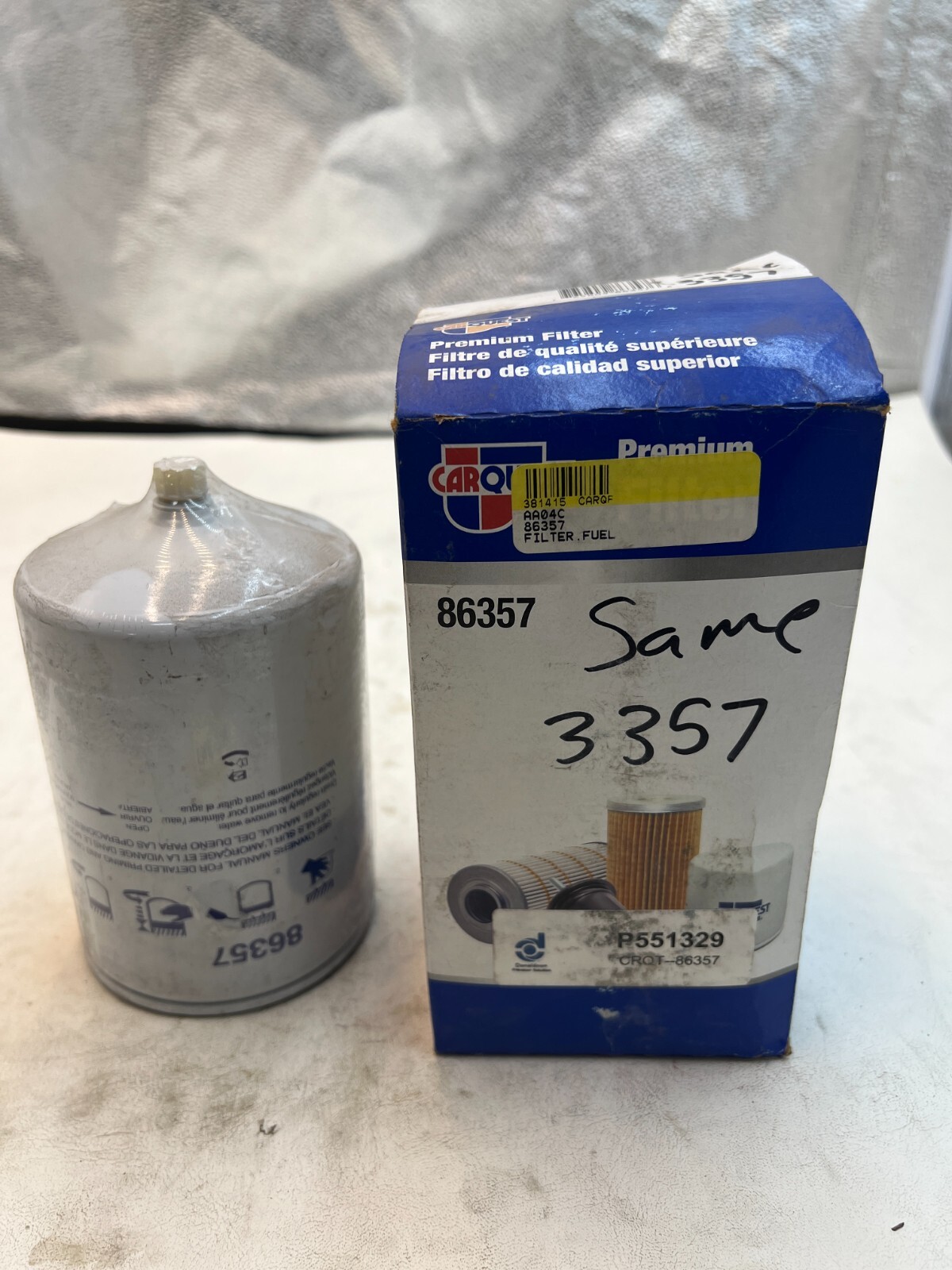 CARQUEST 86357 - Fuel filter cross reference