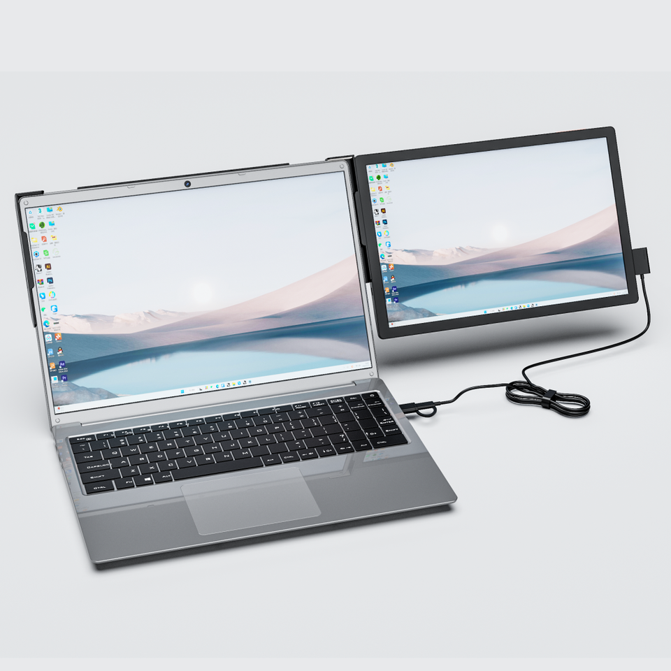 13.3in Multi-screen Portable Three screen Foldable triple Monitor 1920* ...