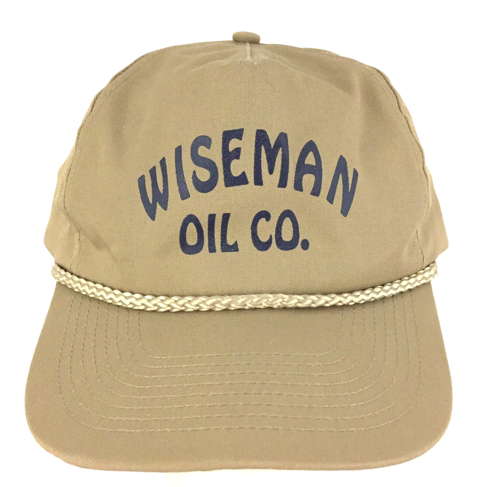 Vtg Wiseman Oil Company Hat Spell Out Logo Rope Snap … - Gem