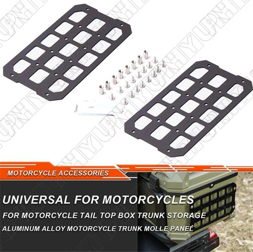 2pcs Motorcycle Molle Panel For Trunk Storage Aluminum Alloy Tactical ...