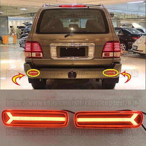 For lexus lx470 1998-2007 LED Rear Bumper Reflector Lamp Fog Brake ...