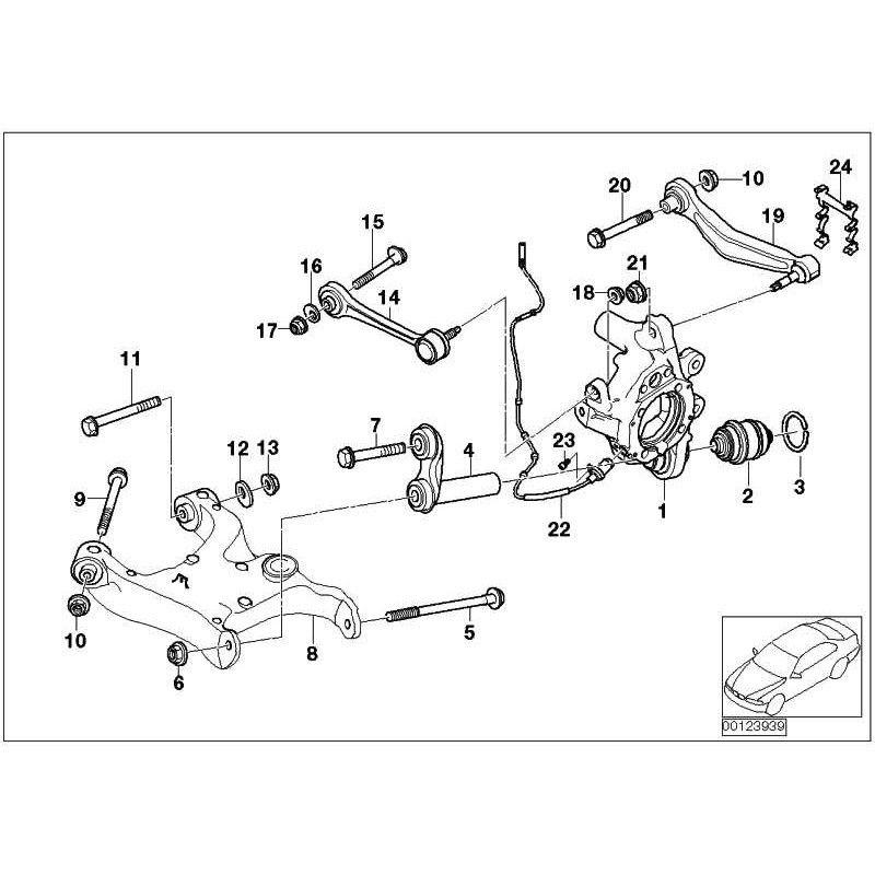Original BMW 33306760391 - Sechskantbundschraube M12X1.5X92 ZNS3 5er ...