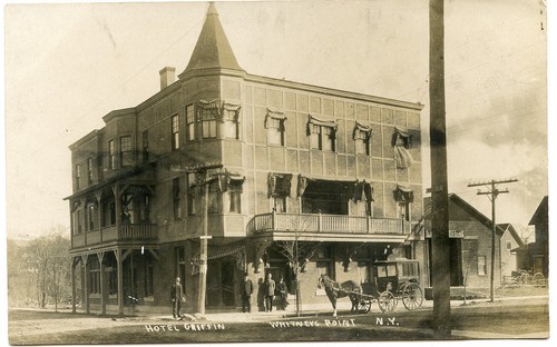 RPPC NY Whitney Point Hotel Griffin with Stage Broome County | eBay