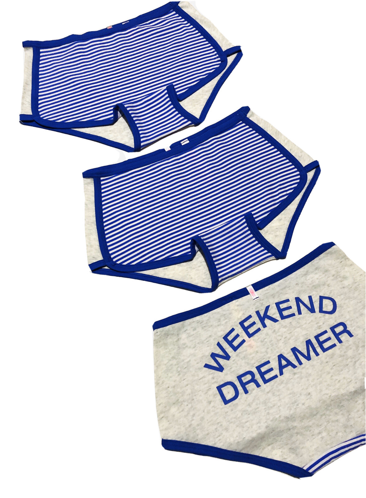 Pink Victoria Secret Boy short Boxer Weekend Dreamer In Lilac & grey 3 ...