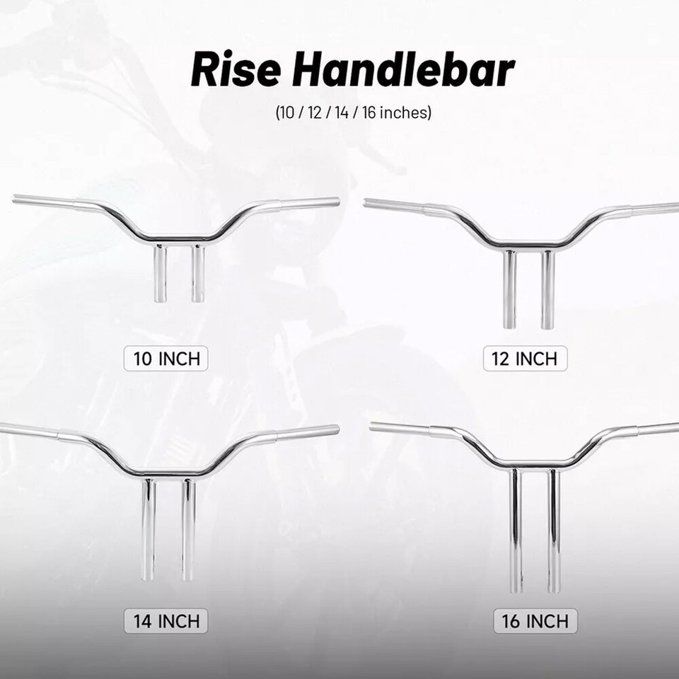 For Harley Softail Dyna Wide Glide Road King 10" 12" 14" 16" MX-T Bars ...