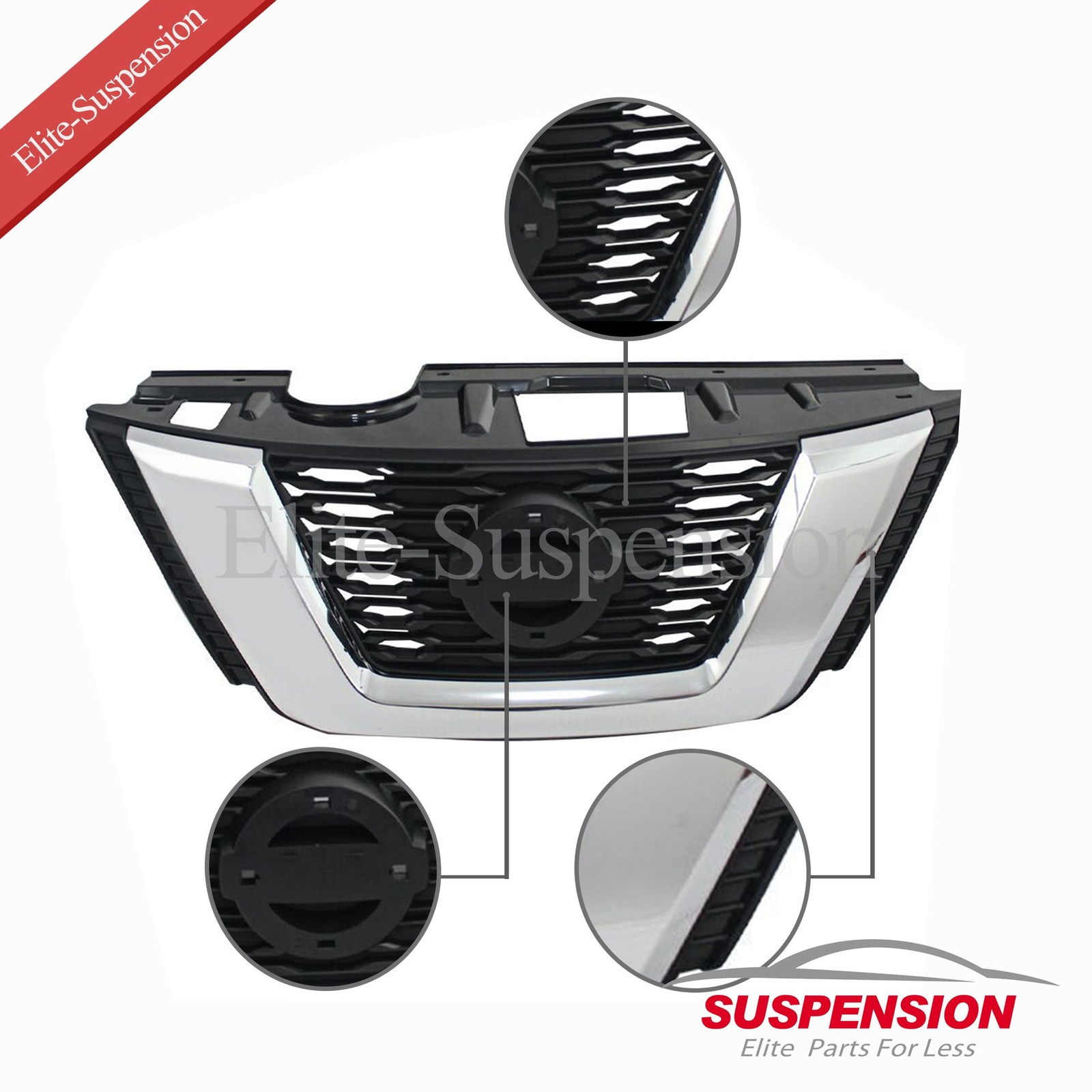 Front Chrome Bumper Grille Grill 623106FL0B For 2017 2018 Nissan Rogue ...