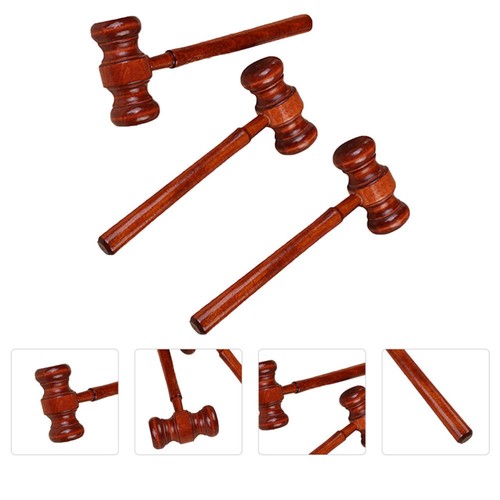 3 Pcs Gavel Set Masonic Block Judge Hammer Toy Student Child Court | eBay