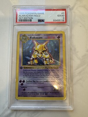 Pokemon PSA 2 1st Edition Shadowless Base Set Alakazam 1/102 | eBay
