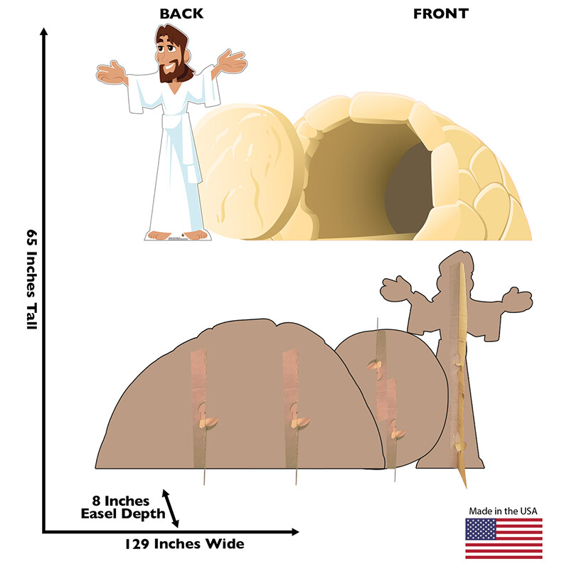 EASTER / JESUS HAS RISEN Set of 3 CARDBOARD CUTOUT Standups Standee ...