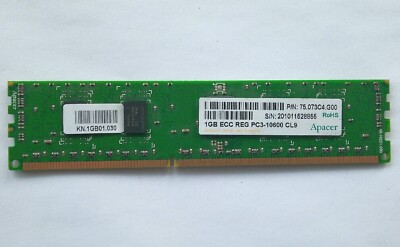 1GB DDR3 Server Memory PC3-10600 1333mHz CL9 Apacer 75.073C4.G00 DIMM ...