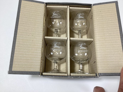 Vintage Small HENNESSY 4 Logo Pedestal Shot Glass Cognac Cordial | eBay