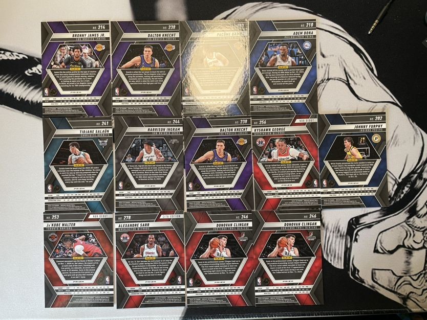 2024-25 Panini Mosaic Alexandre Sarr,Bronny James Jr.,Rookie Lazer ...