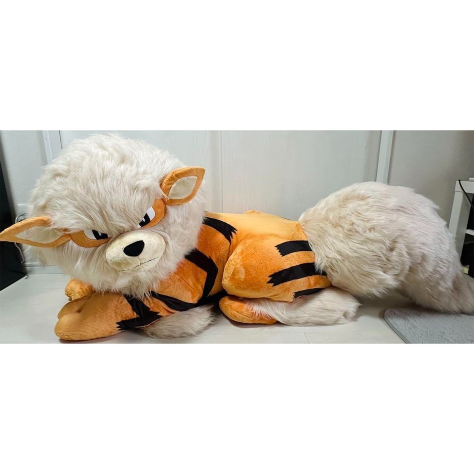 Pokémon Center Sleeping Cuddling Arcanine Windie Plush Toy Body Pillow ...