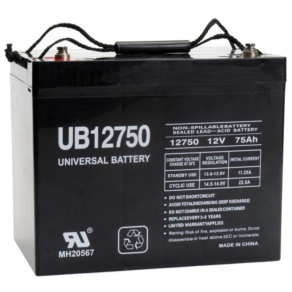 UPG UB12750 12V 75AH Internal Thread Battery for Quantum Q6 Edge HD | eBay