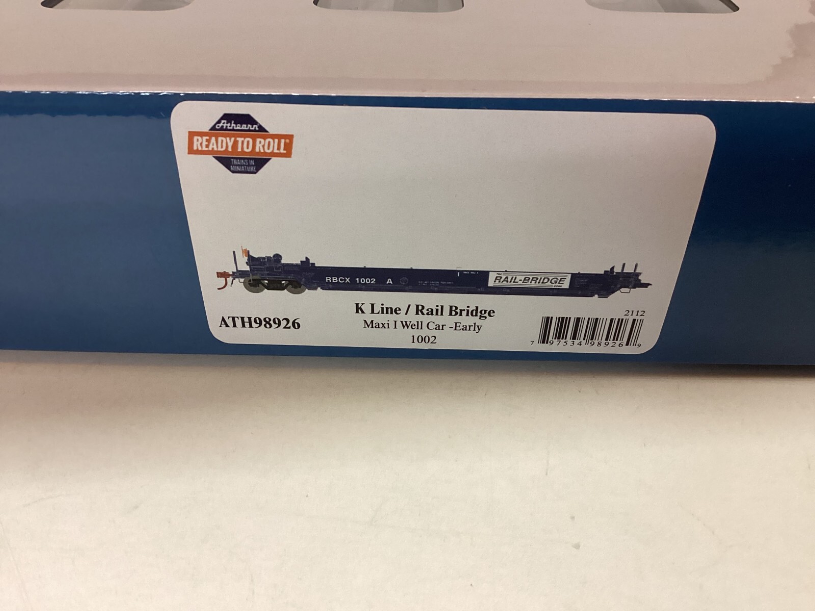 Athearn #98926 HO scale “K Line/Rail Bridge” Maxi I well car set Rd ...