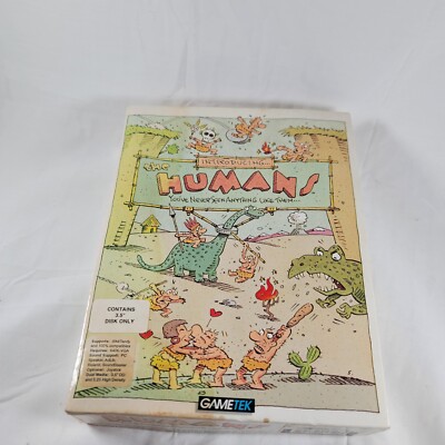 Game Tek The Humans PC, 1992 IBM/Tandy 3.5 & 5.25” Big Box Computer PC ...