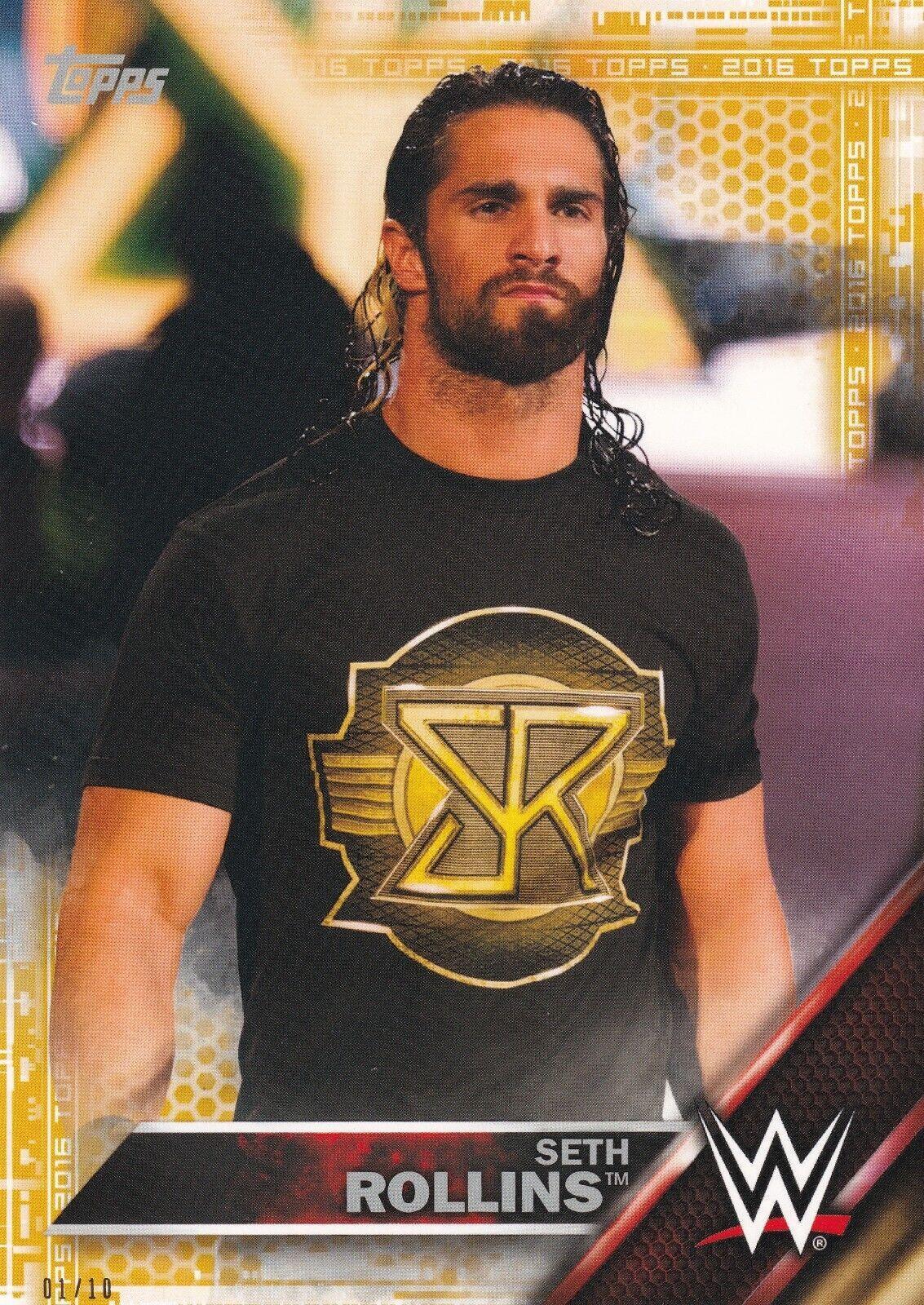 2016 Topps WWE Then Now Forever - Seth Rollins #142 Gold /10 for sale ...