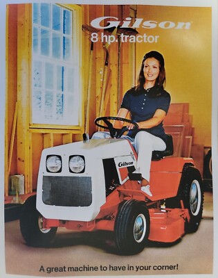 Gilson 8 h.p Lawn Tractor 52037 Color Sales Brochure Manual Suburban ...