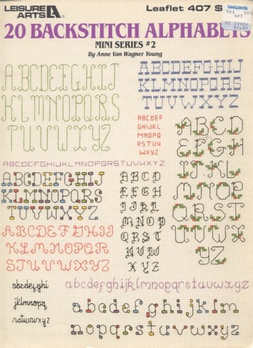 20 Backstitch Alphabets Cross Stitch Mini Series 2 Leisure Arts 407 for ...