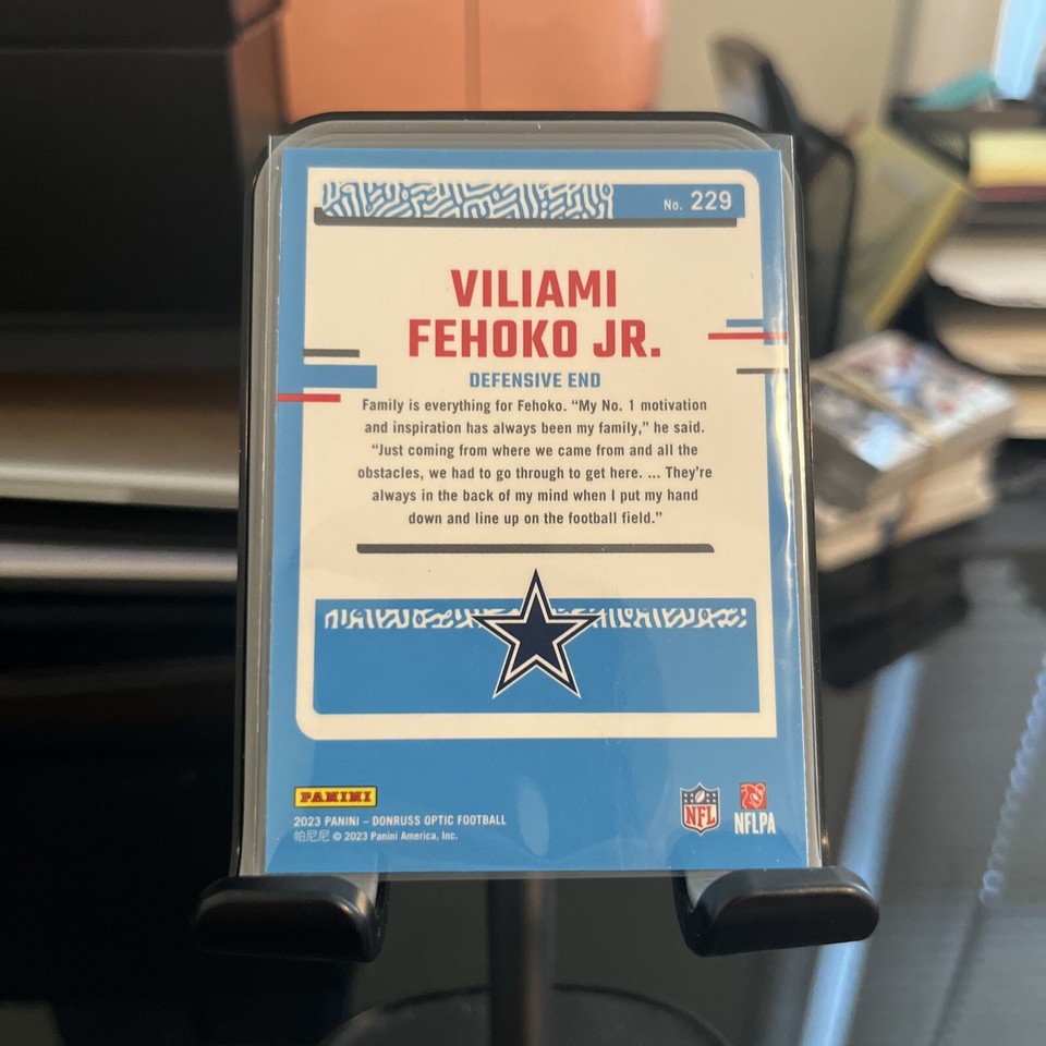 2023 Panini Donruss Optic Viliami Fehoko Jr. Rated Rookie #229 Dallas Cowboys | eBay